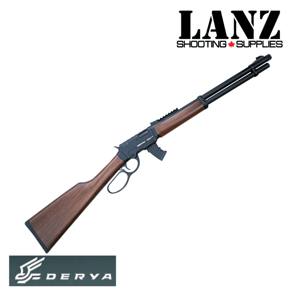 DERYA TM22L Lever Action .22LR Rifle – 18″ Threaded Barrel, Walnut Stock